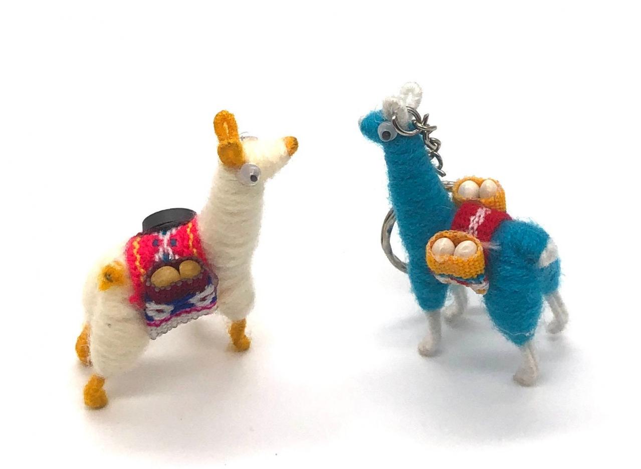 Two Llamas (key Chain Or Magnet) , Assorted Colors, Handmade Key Chain ...