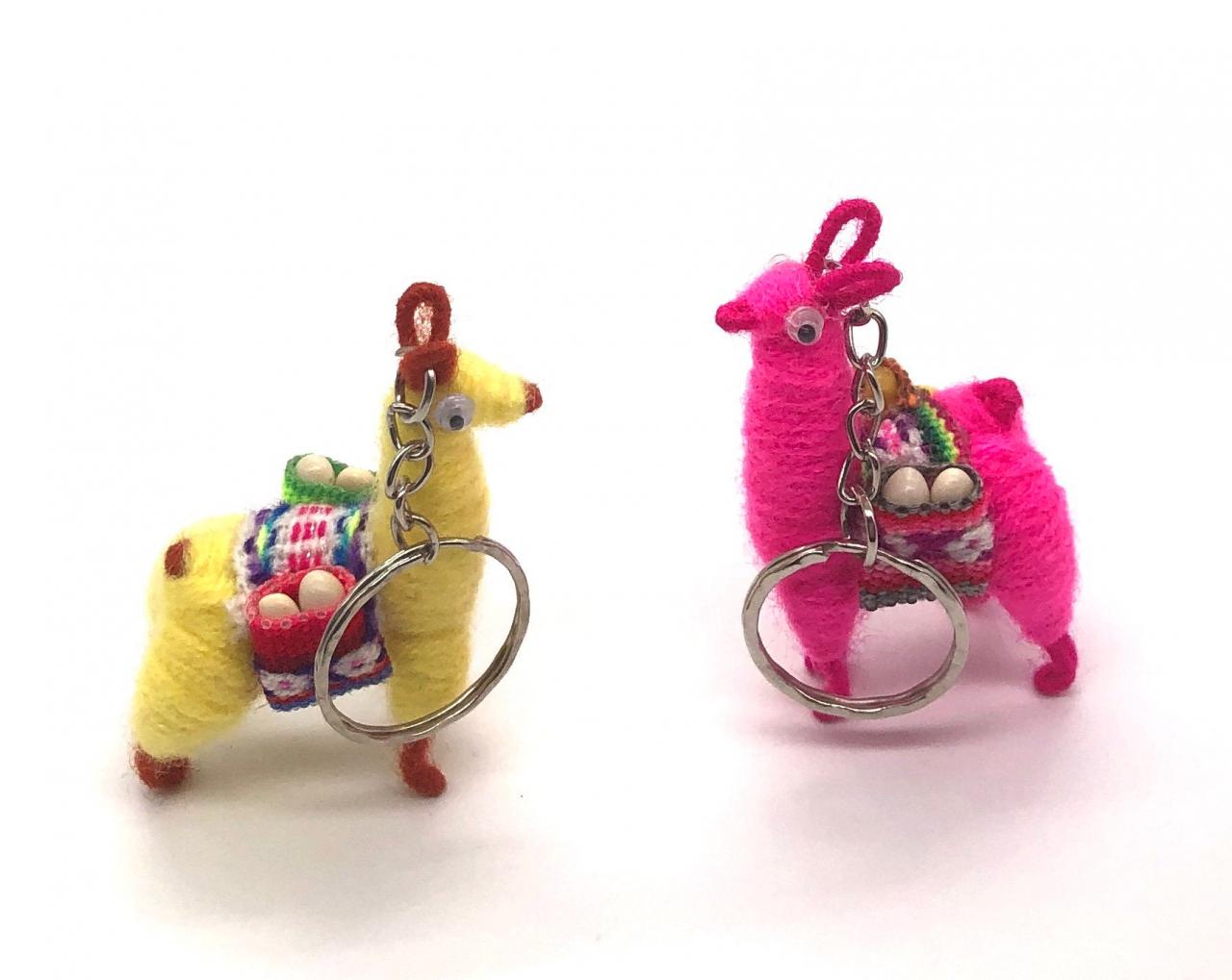 Two Llamas (key Chain Or Magnet) , Assorted Colors, Handmade Key Chain ...