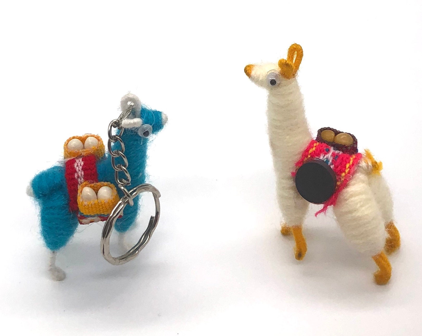Two Llamas (Key Chain Or Magnet) , Assorted Colors, Handmade Key Chain ...