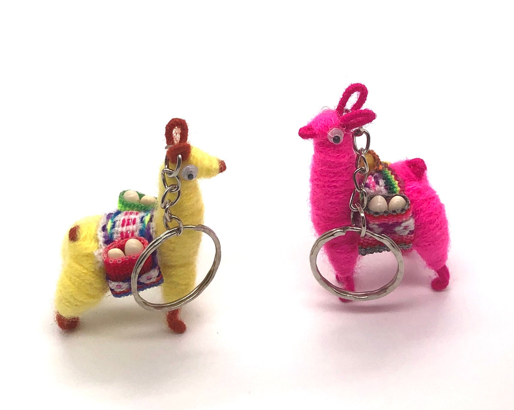 Two Llamas (Key Chain Or Magnet) , Assorted Colors, Handmade Key Chain ...