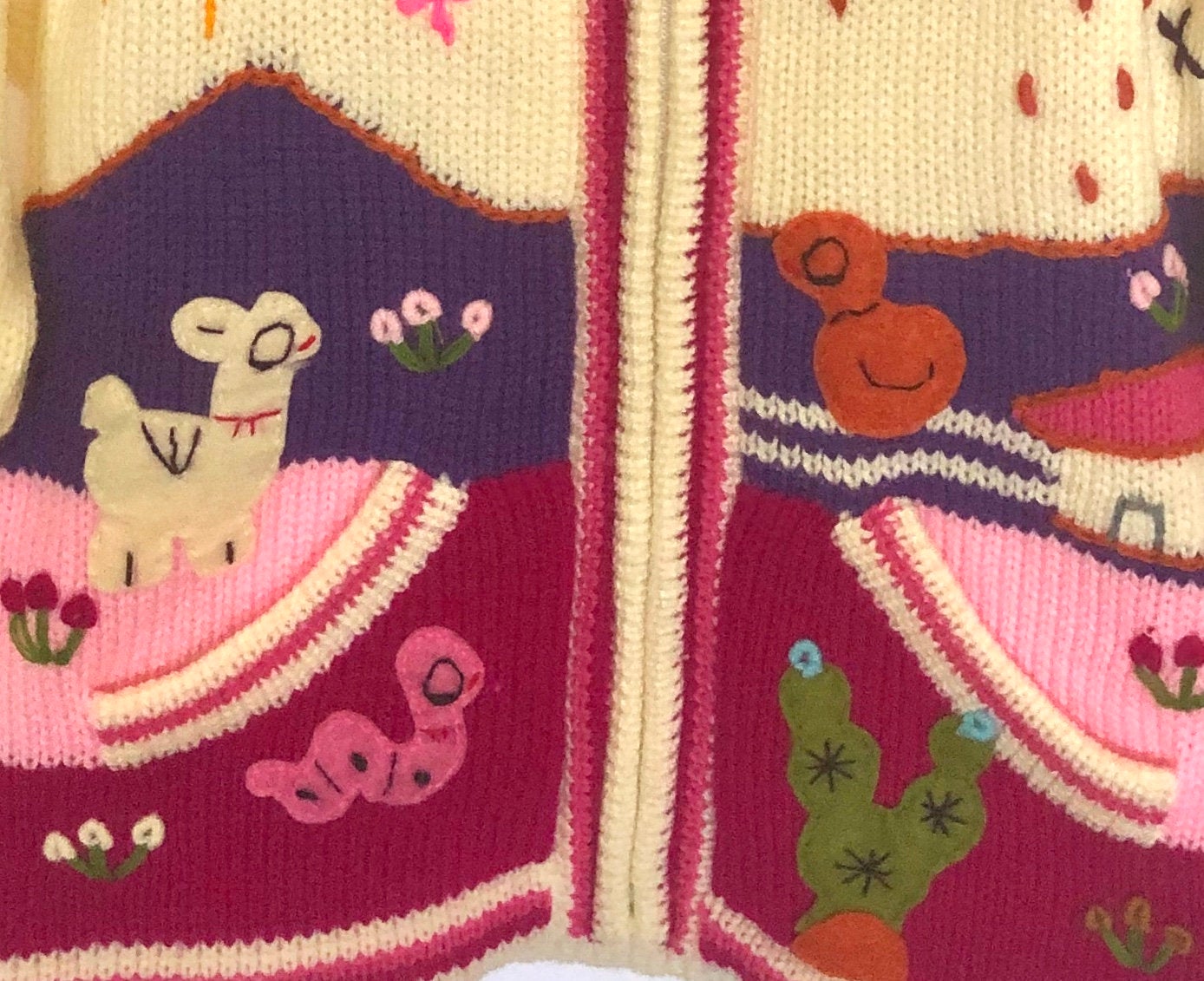 Size 8 Ivory Hooded Jacket,girls Jacket,handmade Jacket, Knitwear ...